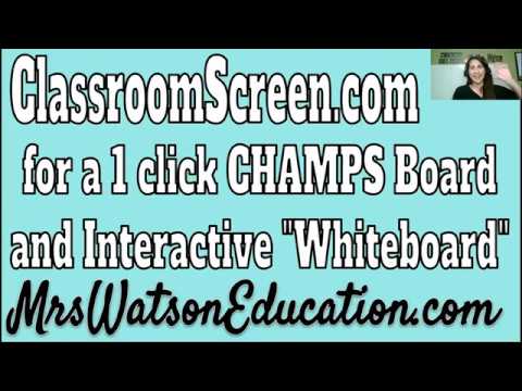 Using ClassroomScreens.com and creating an "interactive whiteboard"