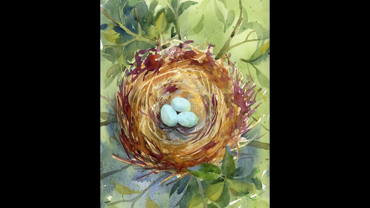 A Bird's Nest in Watercolor