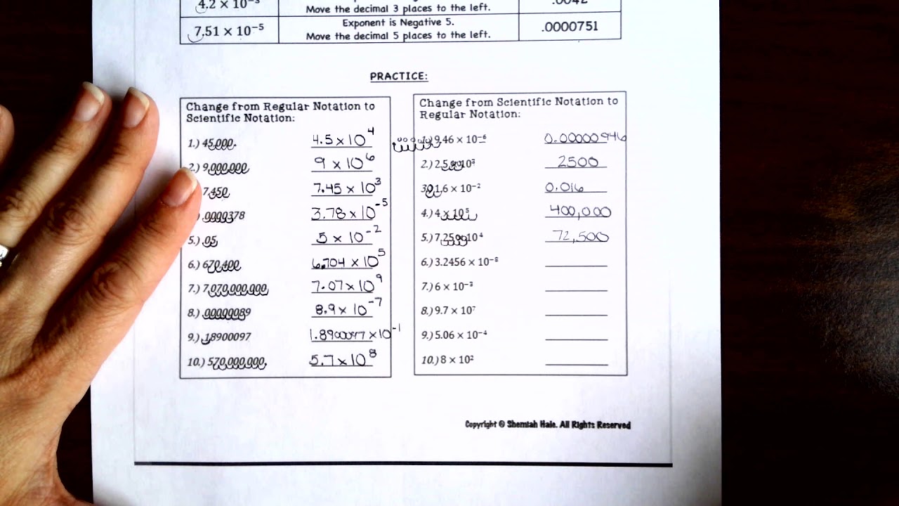 Scientific Notation 3p Notes Video