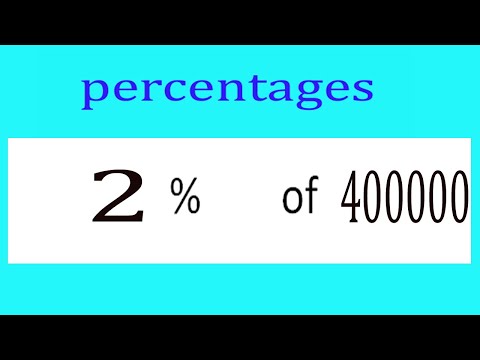 Percentages 2 Percentage(%) of 400000