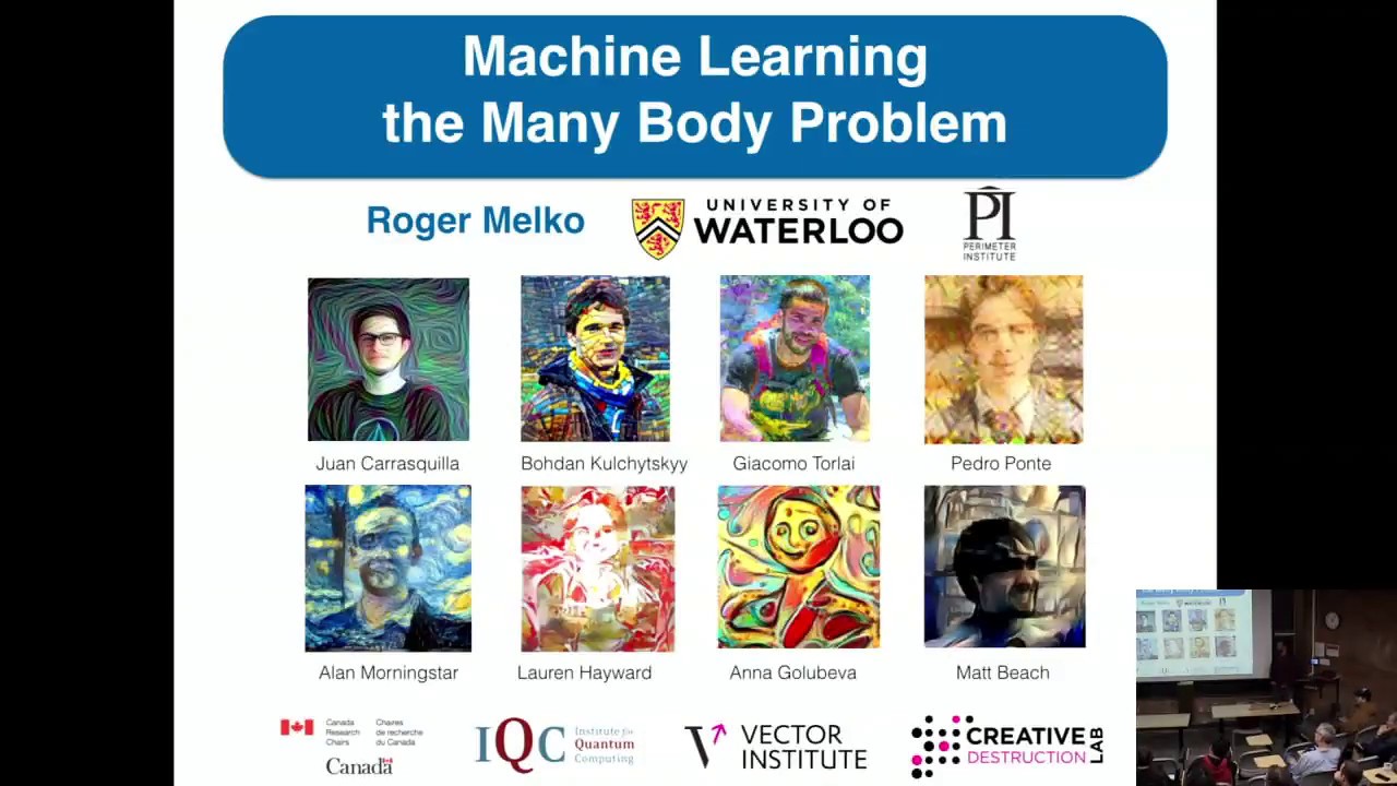 Colloquium: Roger Melko, December 7, 2017