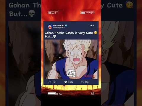 Gohan Thinks Goten is very Cute, but...#goku#dragonball