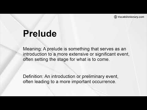 Prelude Meaning