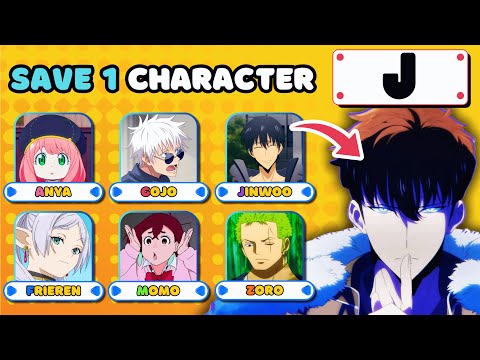 Save 1 Anime Character For Each Letter (A-Z) Quiz! ????