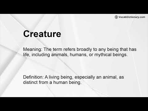 Creature Meaning