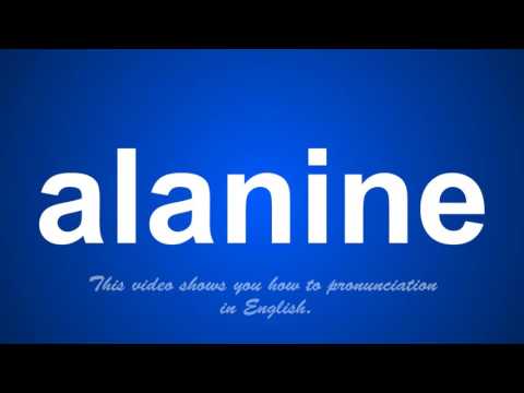 the correct pronunciation of alanine in English.