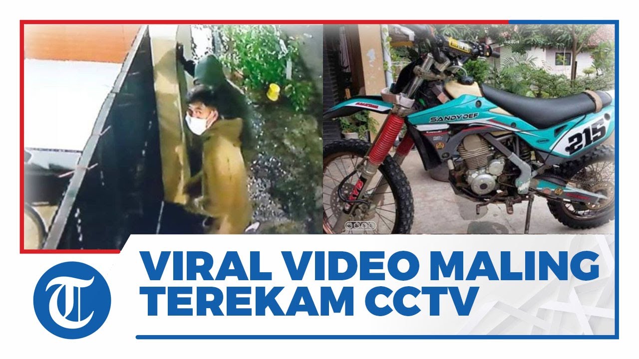 Viral Video Detik Detik 2 Maling Gondol Motor Trail Di Majalengka