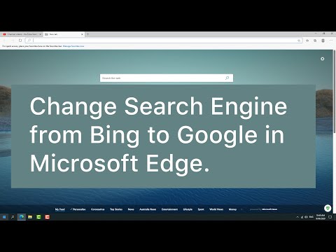 Change Search Engine from Bing to Google in Microsoft Edge