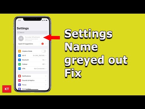 iPhone settings name greyed out | How do I Fix my greyed Apple ID