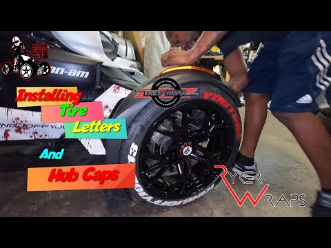 Installing tire letters,rims and center caps from Rykerwraps #ryker #canam #brp #rims
