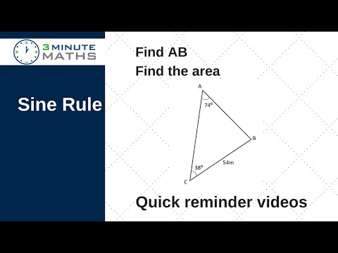 Sine rule to find area - GCSE maths grade 7+