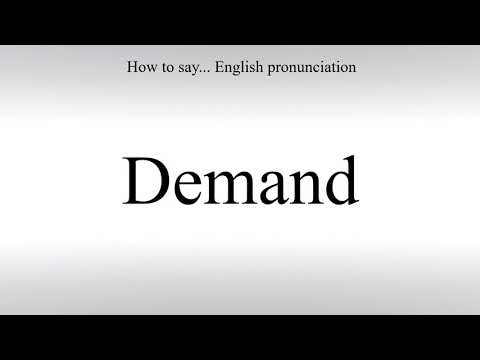 How To Pronounce Demand - How To Say: American pronunciation