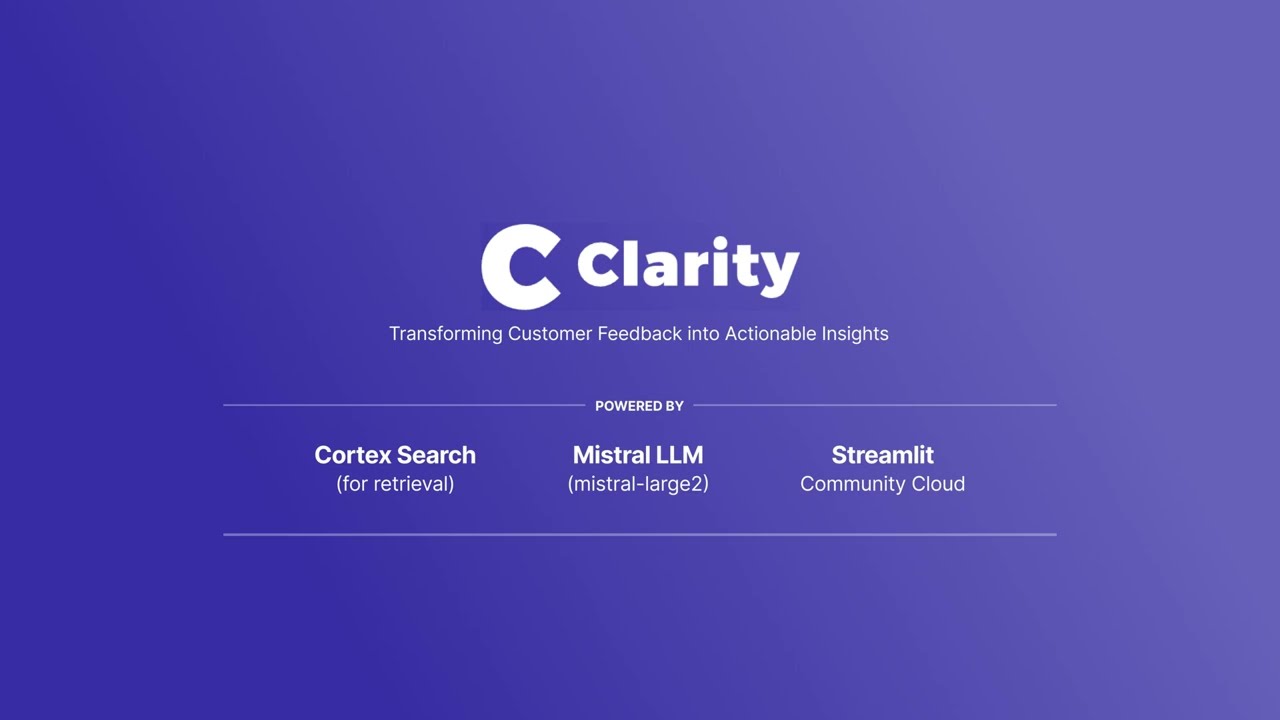 Clarity | Devpost | RAG n ROLL hackathon project - Product demo