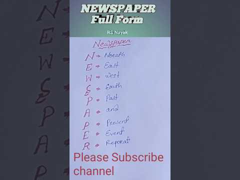 Did you know full form of NEWSPAPER | newspaper of full form #trending #shorts #video #virals #gk