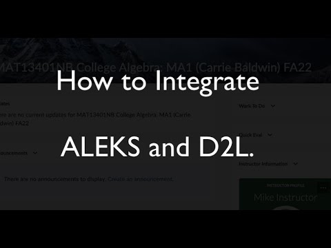 ALEKS and D2L Integration