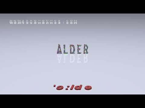 alder - pronunciation in British English (three voices / accents)