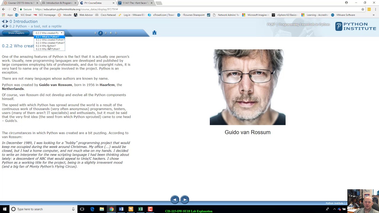 Overview of the CIS115 Course