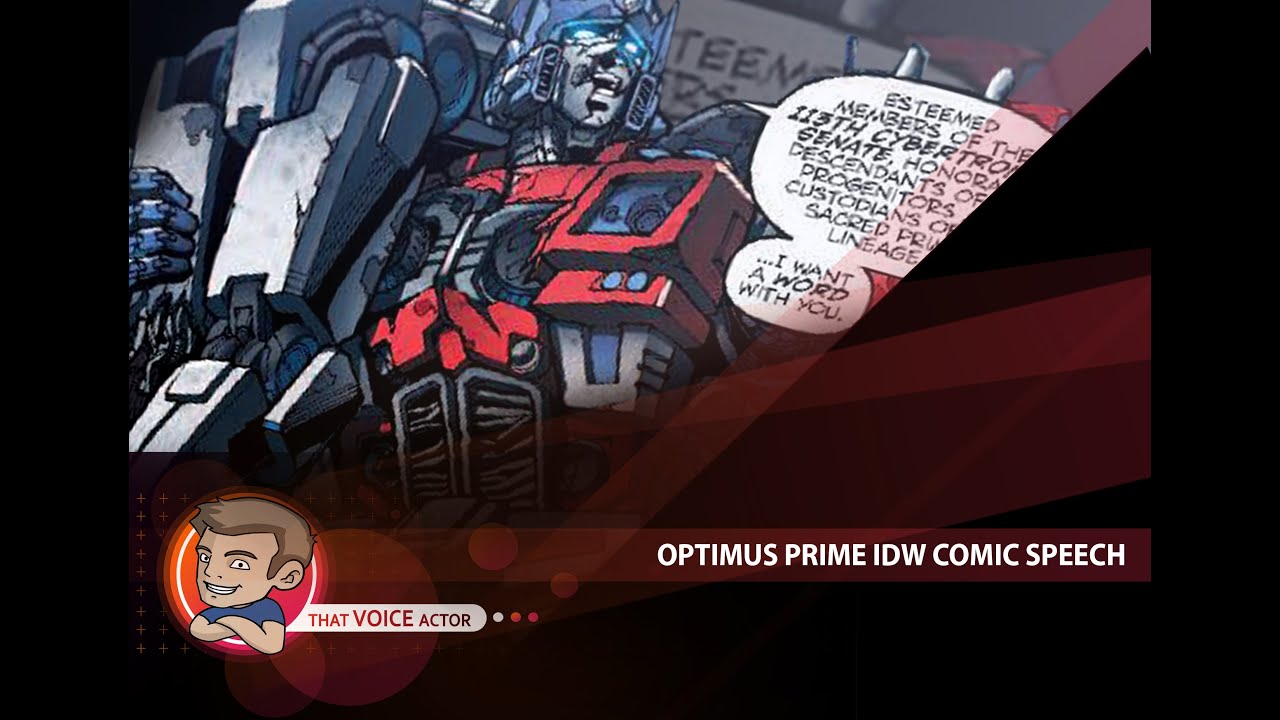 transformers IDW comics optimus speech
