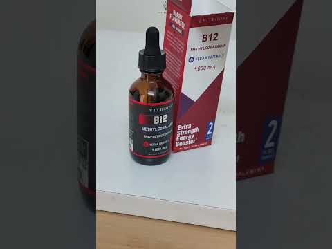 Vegan Liquid B-12 Drops | Methylcobalamin sublingual Supplement | Vitamin B12 Liquid | Vitboost