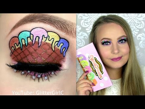 Ice Cream Makeup Look - Dose of Colors EyesCream palette
