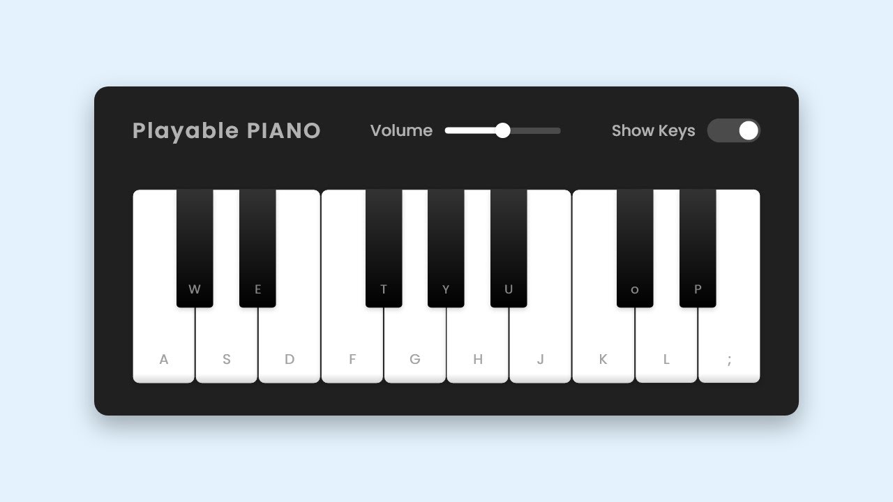 🎹 Build A Playable PIANO in HTML CSS & JavaScript | Virtual Piano in JavaScript