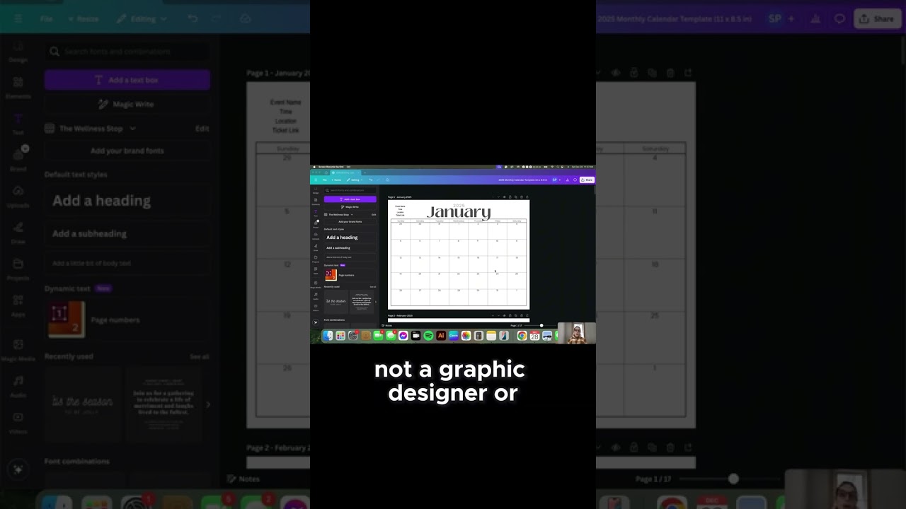 Save Time with This 2025 Canva Calendar Template!