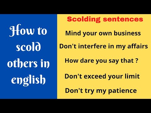How to scold other | daily use english sentences | through tamil meaning