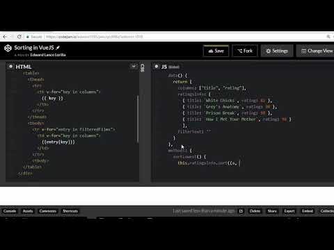 sorting in vuejs