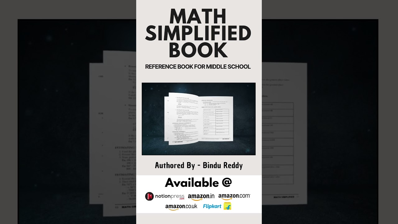 Math Simplified Book #middleschool #schoolacademics #mathematics #amazon #notionpress
