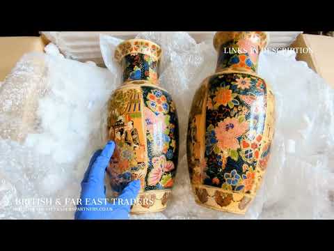 ASMR 4K UNBOXING VIDEO of ANTIQUE JAPANESE VASES
