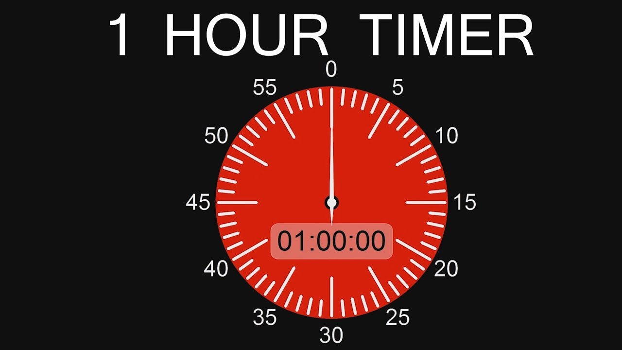 1 hour TIMER COUNTDOWN without Audio HD
