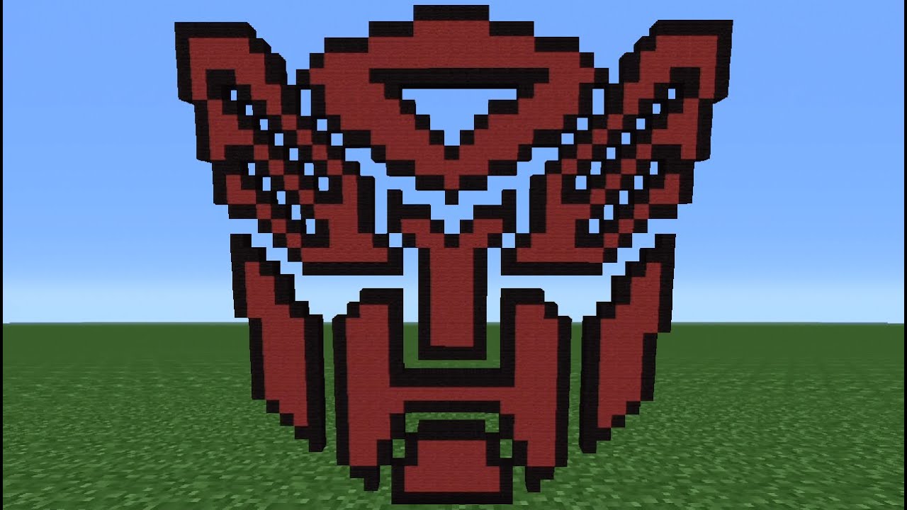 Minecraft Tutorial: How To Make The Autobot Logo (Transformers)