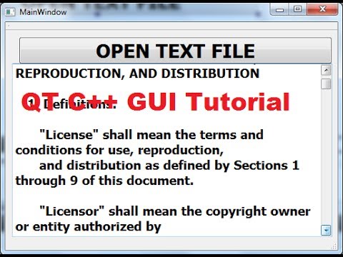 Learn QT C GUI Tutorial 27 How to read text file and display file to a textbrowser or textEdit ...