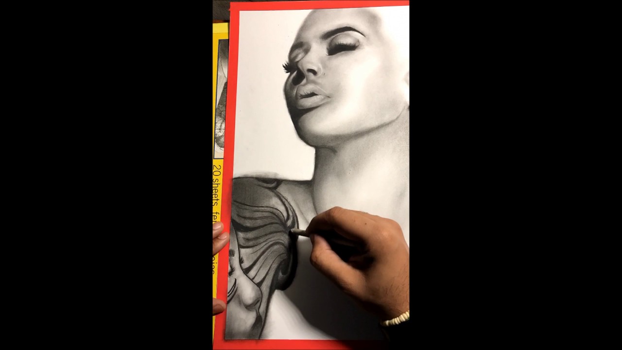 Amber Rose Time Lapse Drawing