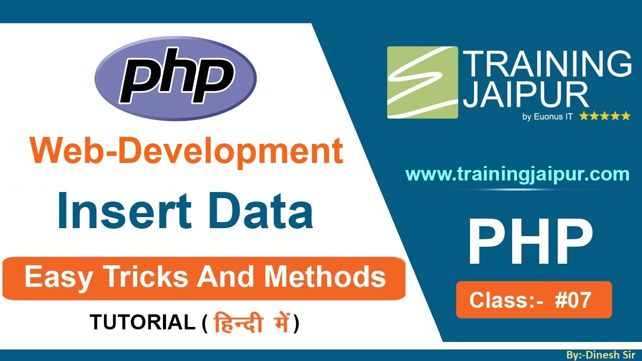 PHP class 07||  Insert data with php