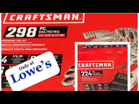 New Craftsman Mechanic's Tool Sets (298 and 224 pc) at Lowe’s and Tool Storage Solutions