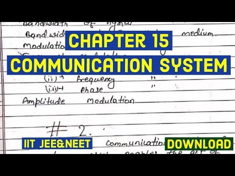 Communication system hand written notes pdf| class 12 chapter 15 notes pdf | notes planet