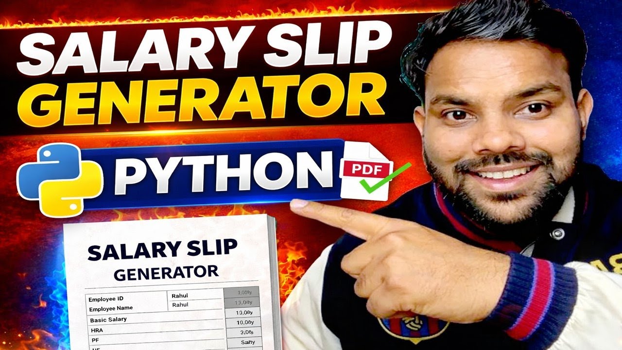 Generate Salary Slip Using Python | PDF Salary Slip Automation Project