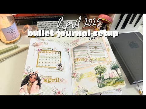 April 2025 Bullet Journal Setup | Cute & Easy Window Spread!