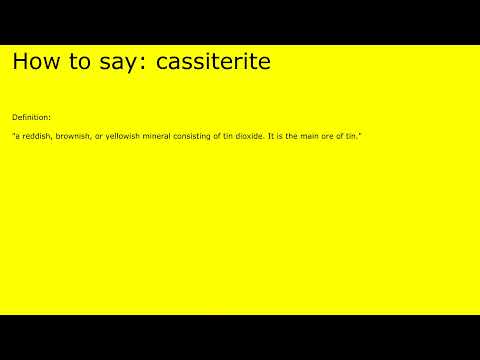 How to pronounce cassiterite by british speaker