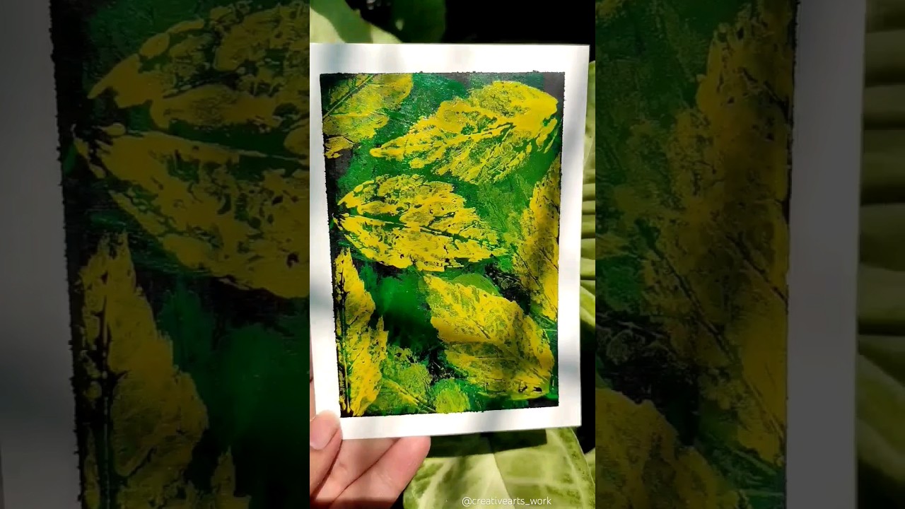 Easy Leaf Art / Acrylic painting tutorial for beginners / Diy #shorts #painting #creativearts_work