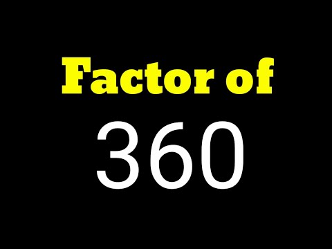 Factor of 360 | prime factor of 360 | factor tree of 360