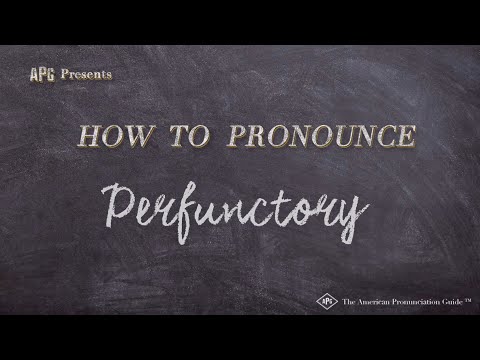 How to Pronounce Perfunctory (Real Life Examples!)