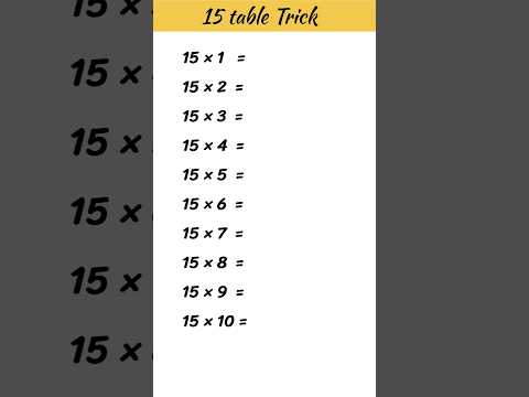 15 table trick !!