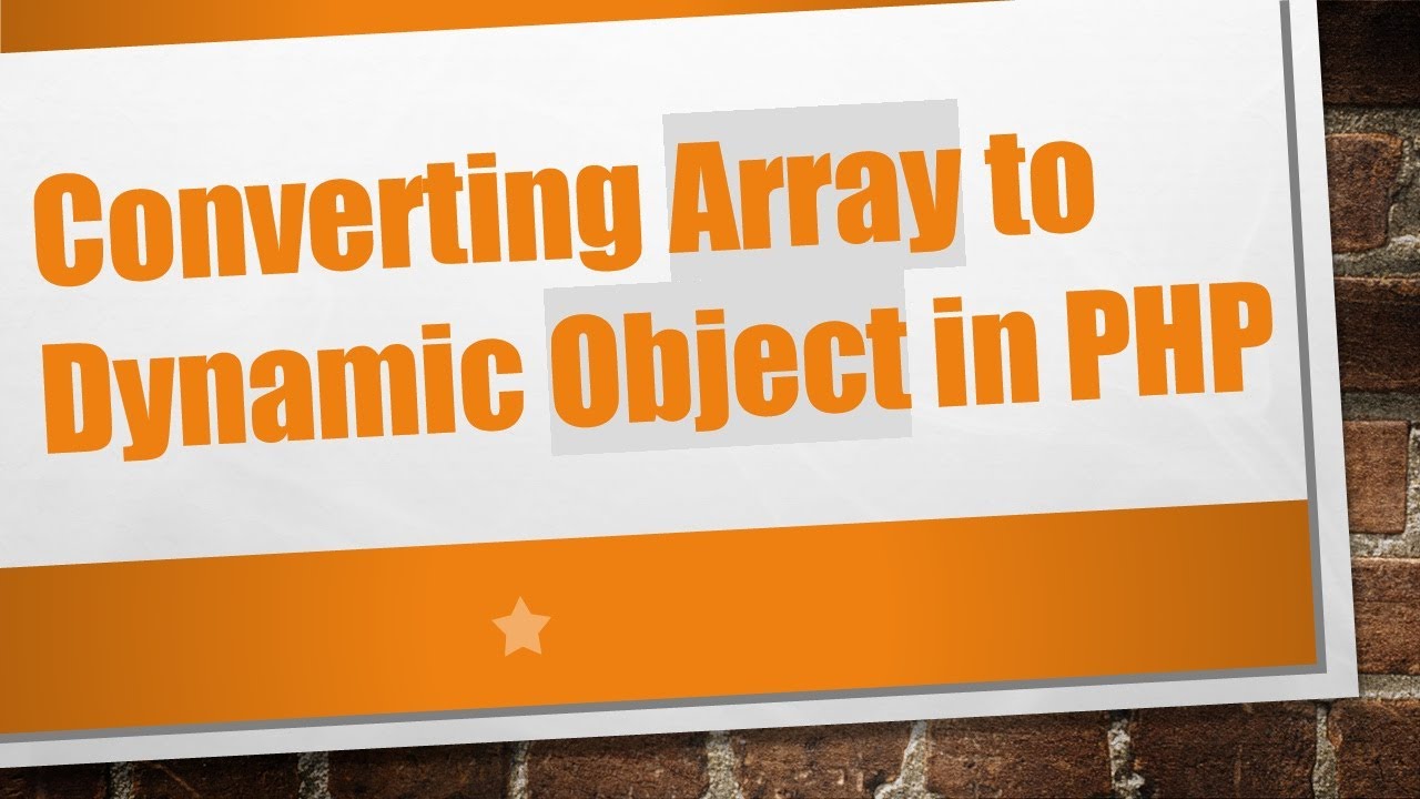 Converting Array to Dynamic Object in PHP
