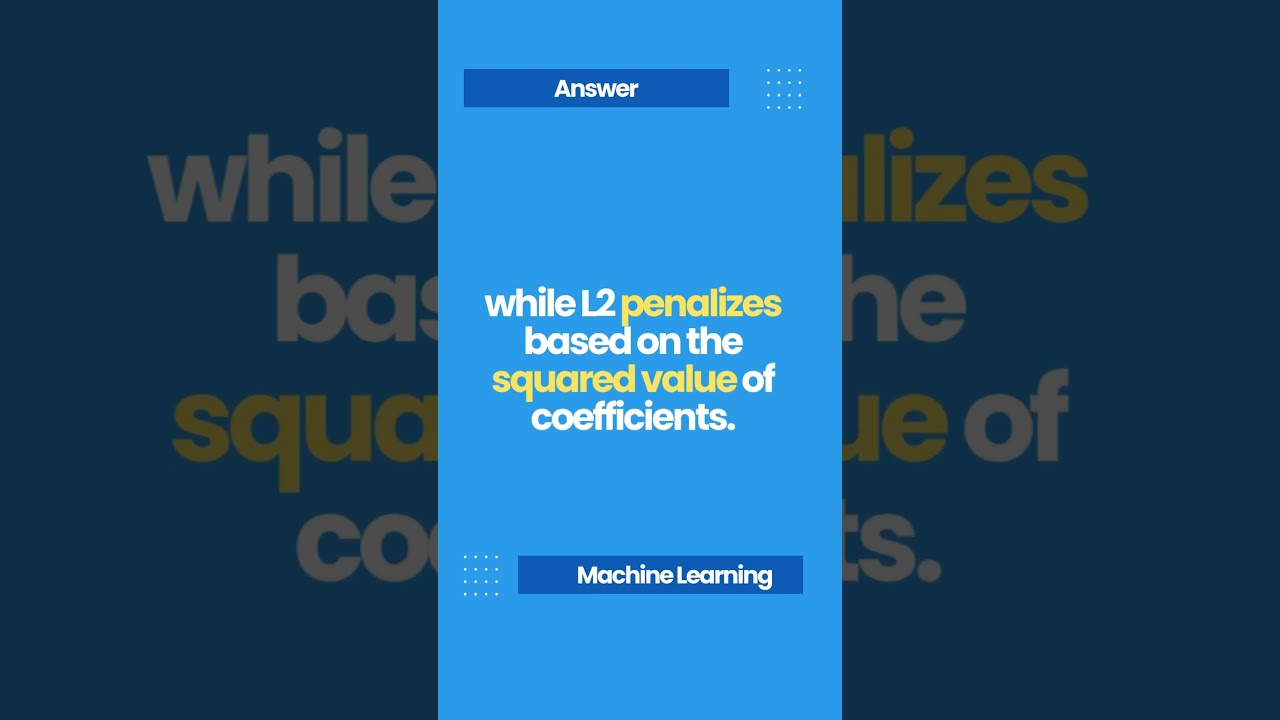 L1 vs. L2 Regularization  #machinelearning #datascience #aiexplained #shorts