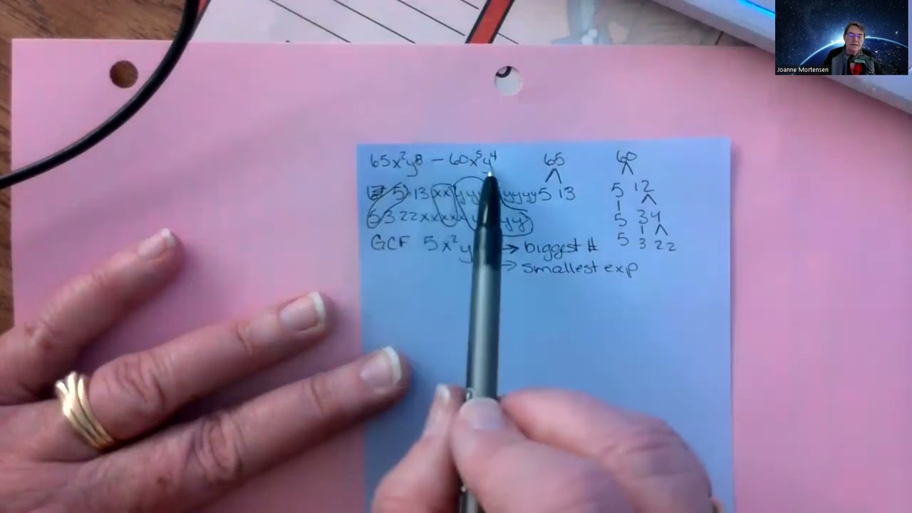Factoring Formula Sheet Video