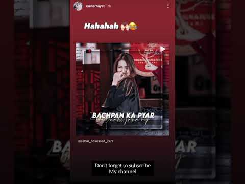 Insta Stories Of Sehar Hayat🤩