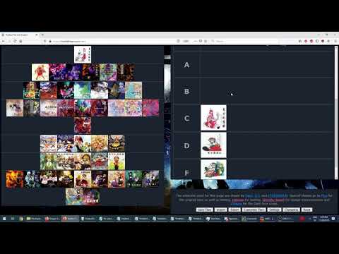 Touhou Games Tier List