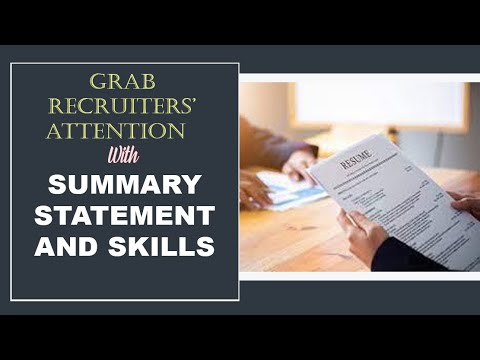 HOW TO CRAFT YOUR CAREER CHANGE RESUME STATEMENT AND SKILLS